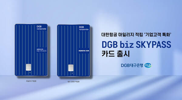 DGB대구은행, 대한항공 마일리지 적립 ‘기업고객 특화’ DGB biz SKYPASS 카드 출시 外